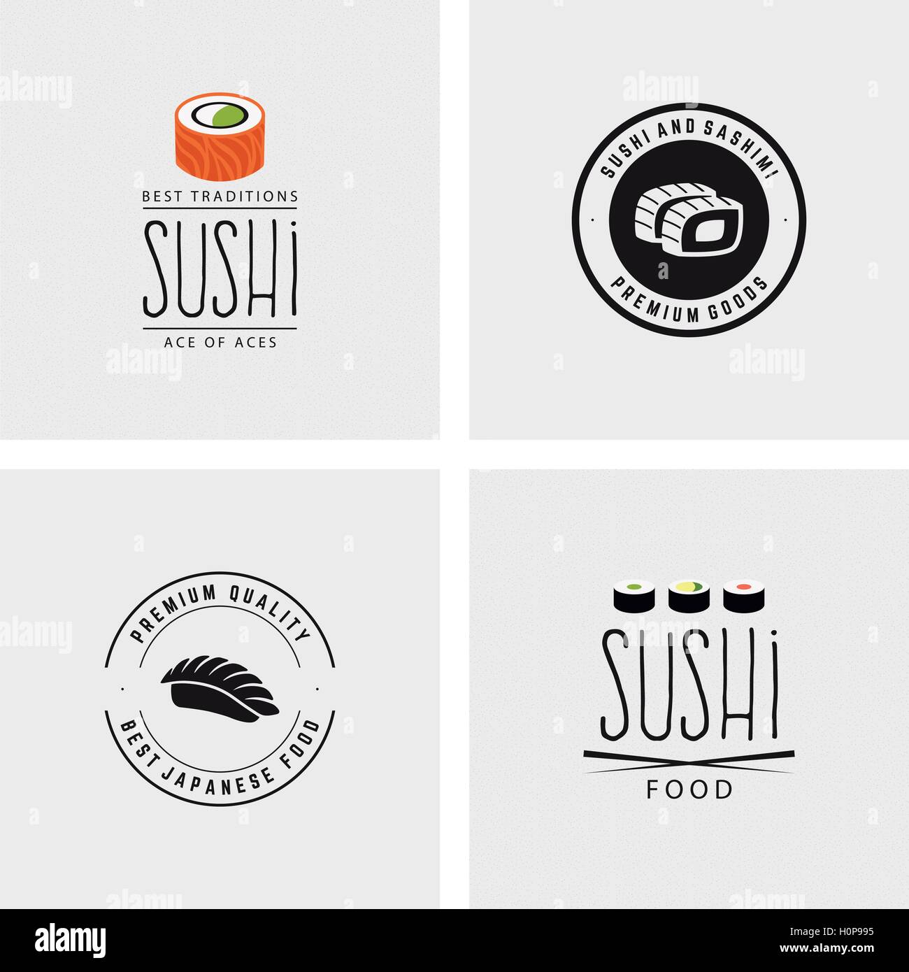 Sweet Sushi Labels Stock Vector Image & Art - Alamy