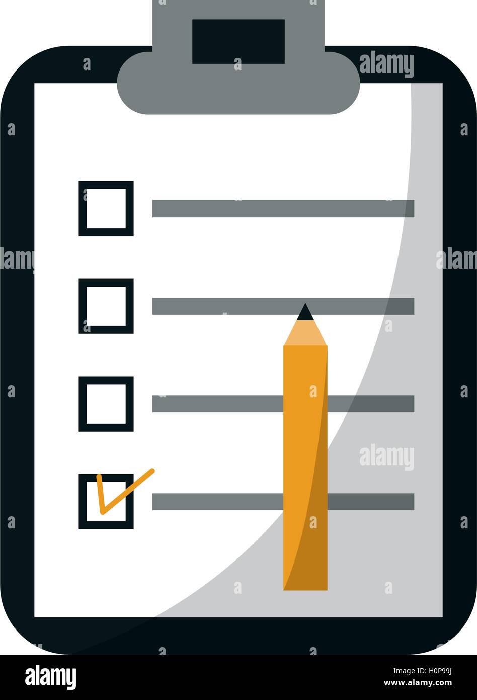 Isolated checklist document design Stock Vector Image & Art - Alamy