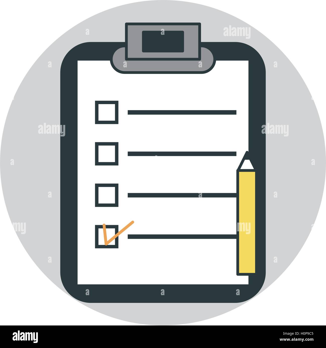 Isolated checklist document design Stock Vector Image & Art - Alamy
