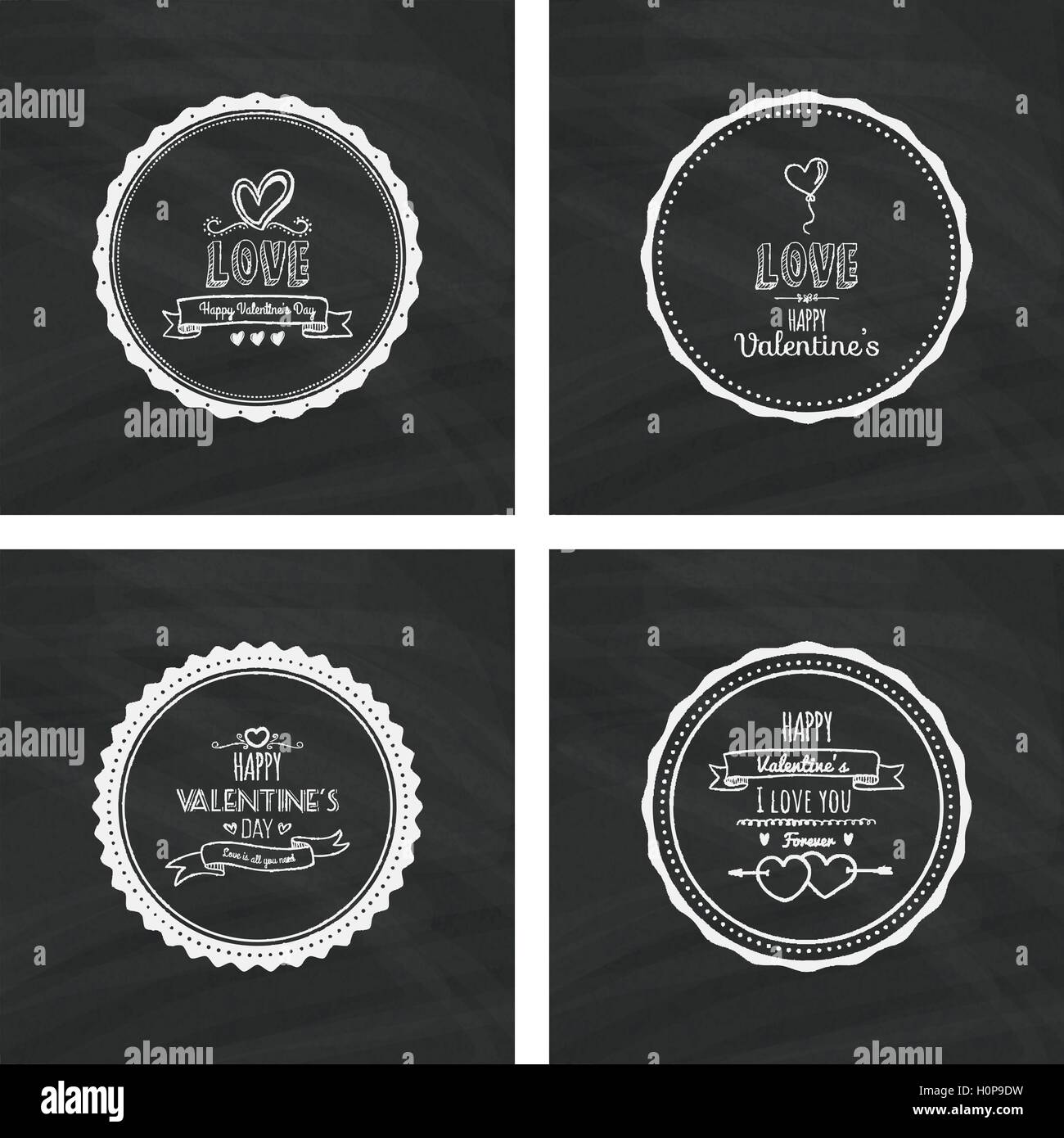 Cute Love Labels Stock Vector Image & Art - Alamy