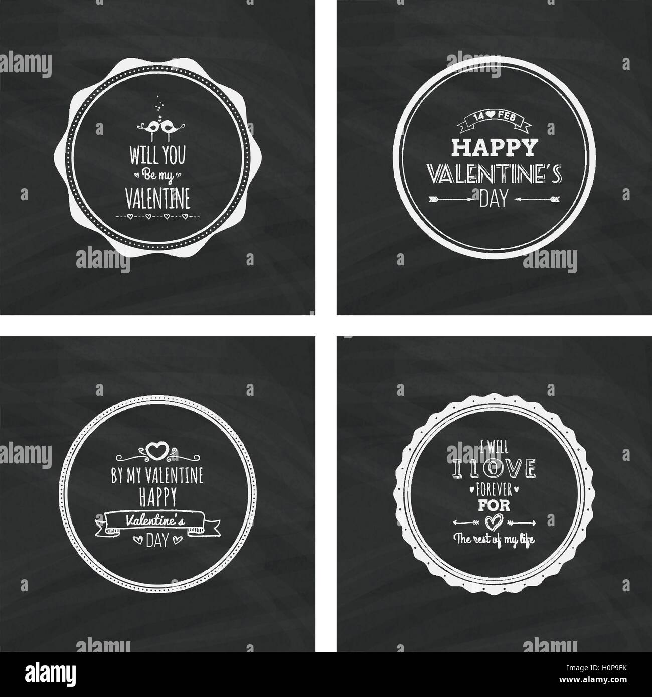 Cute Love Labels Stock Vector Image & Art - Alamy