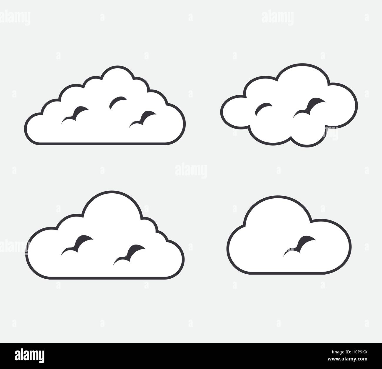 Isolated design of clouds icon set Stock Vector Image & Art - Alamy