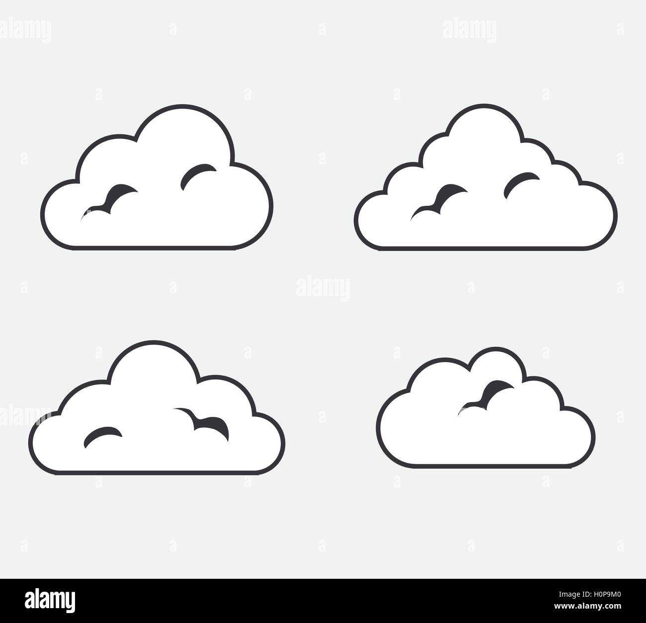 Isolated design of clouds icon set Stock Vector Image & Art - Alamy