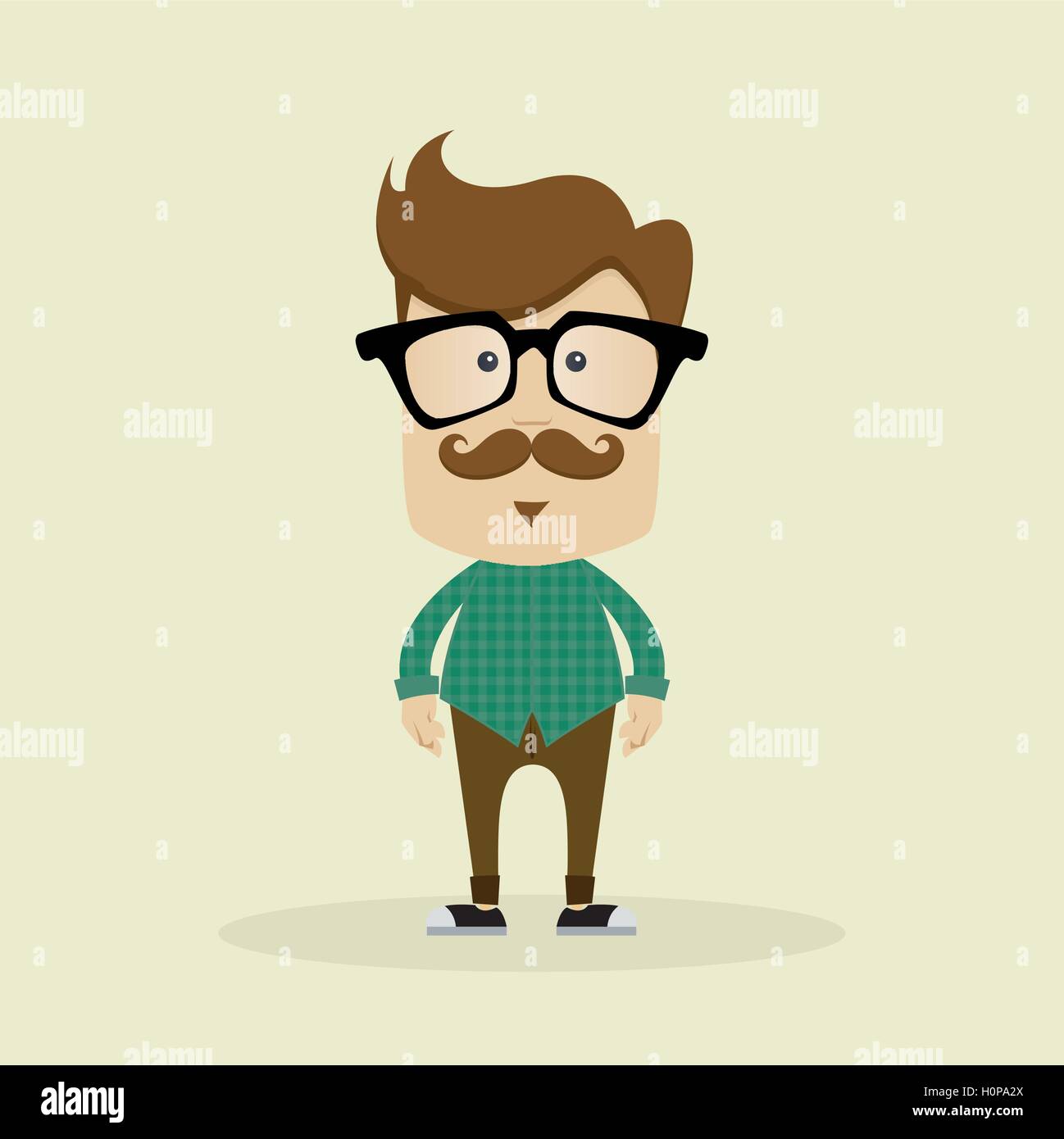Cute Hipster illustration Stock Vector Image & Art - Alamy