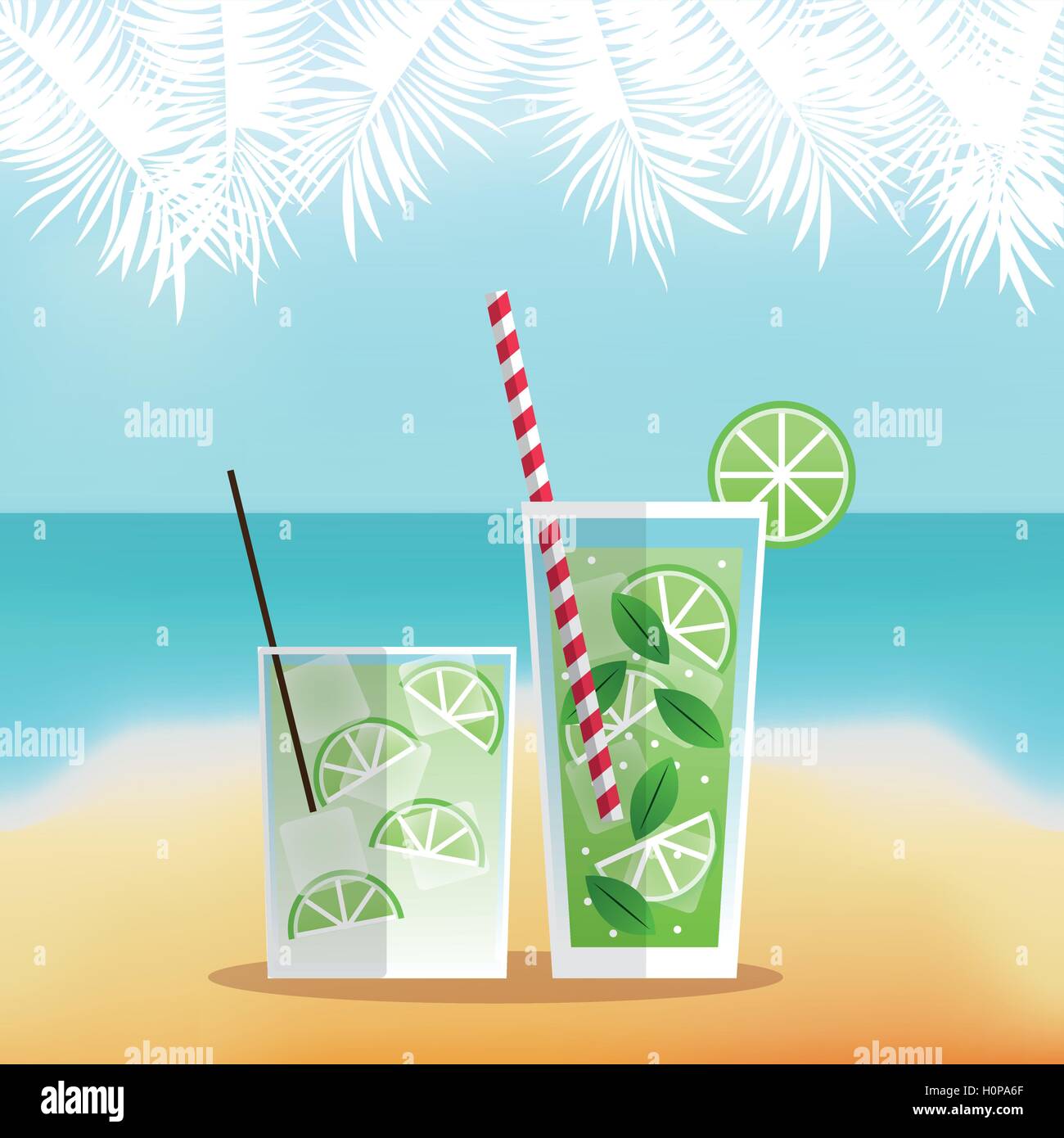 Colorful Summer cocktail design Stock Vector Image & Art - Alamy