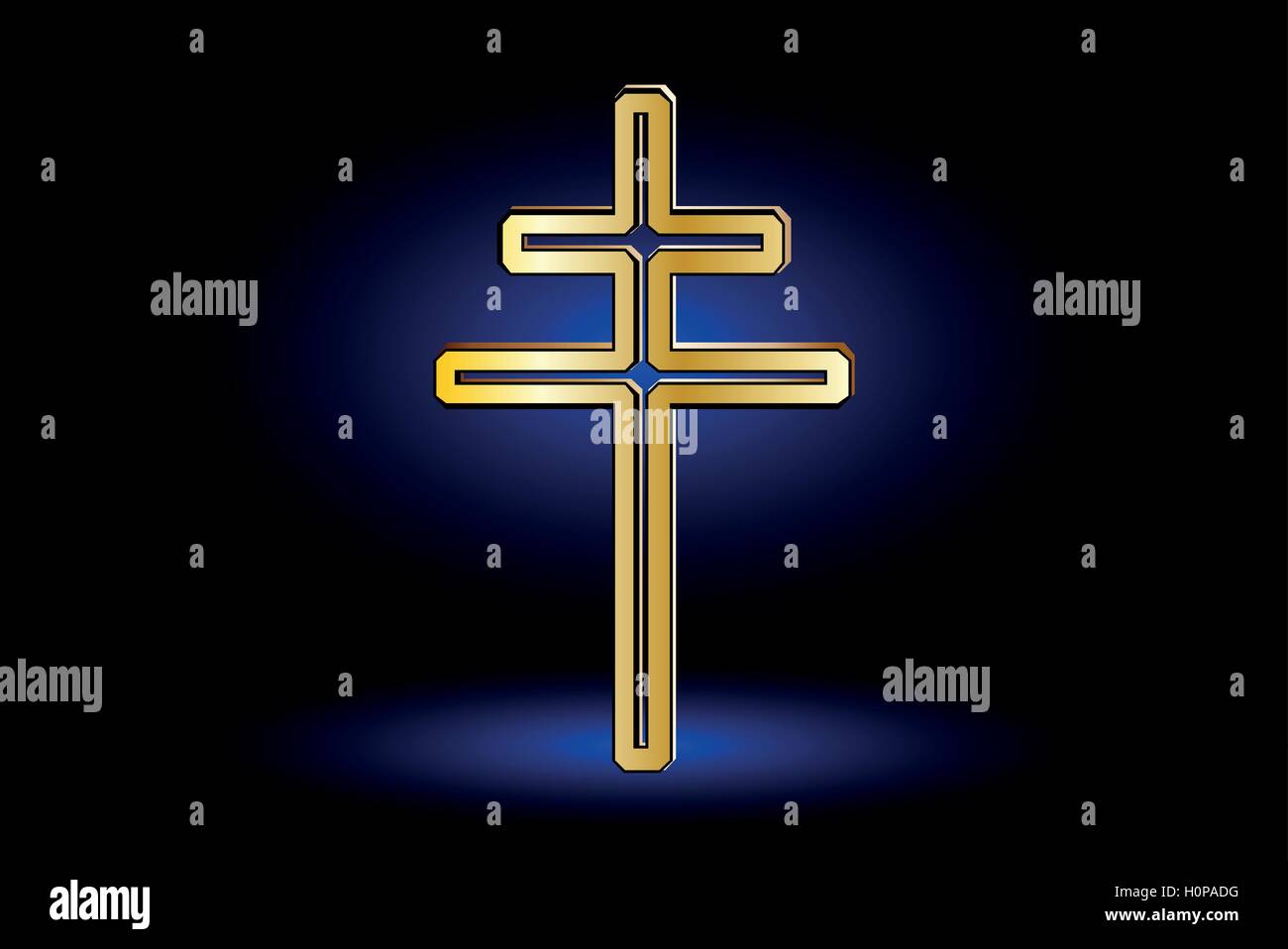 cross on a blue background ,double religious cross , Christian double ...