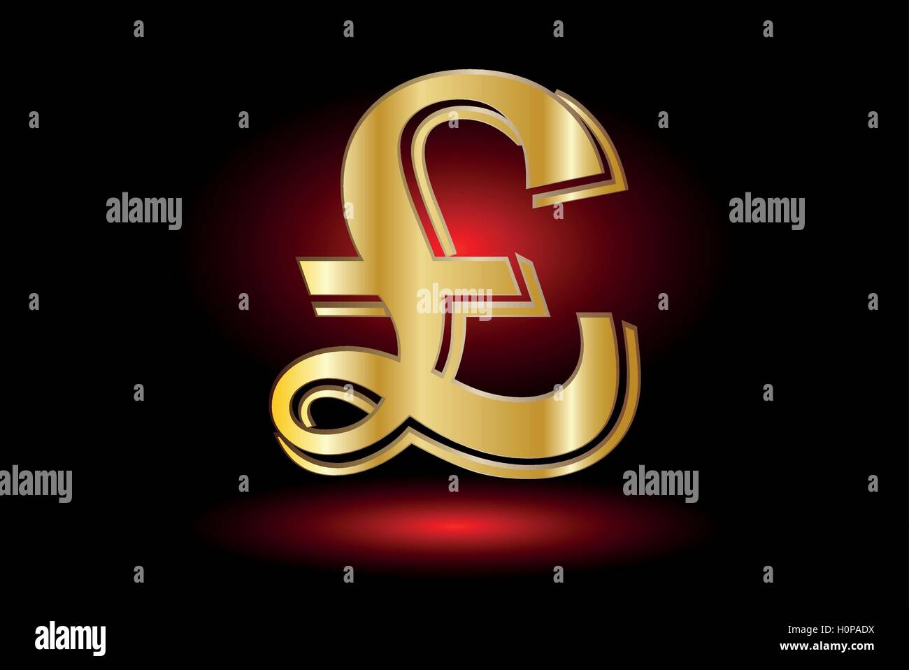 Pound symbol, Pound symbol icon on red background Stock Vector Image ...