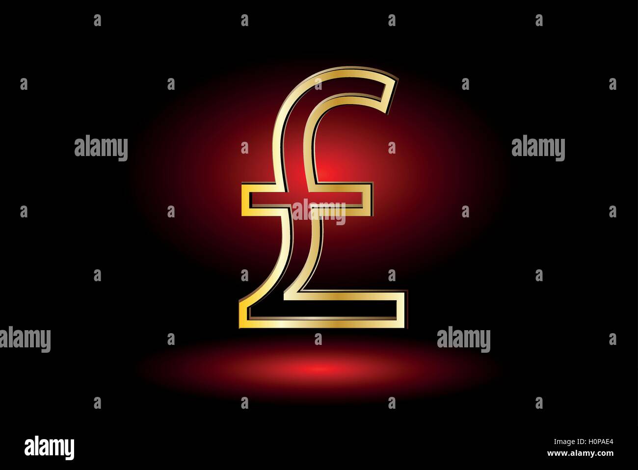 Pound symbol, Pound symbol icon on red background Stock Vector Image ...