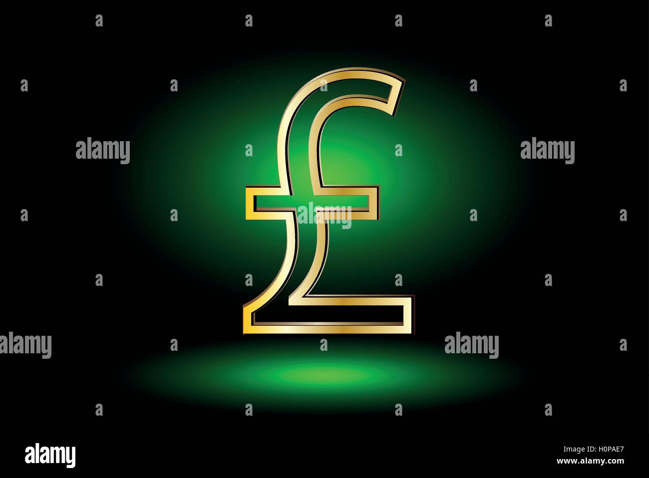 Pound symbol, Pound symbol icon on green background Stock Vector Image ...