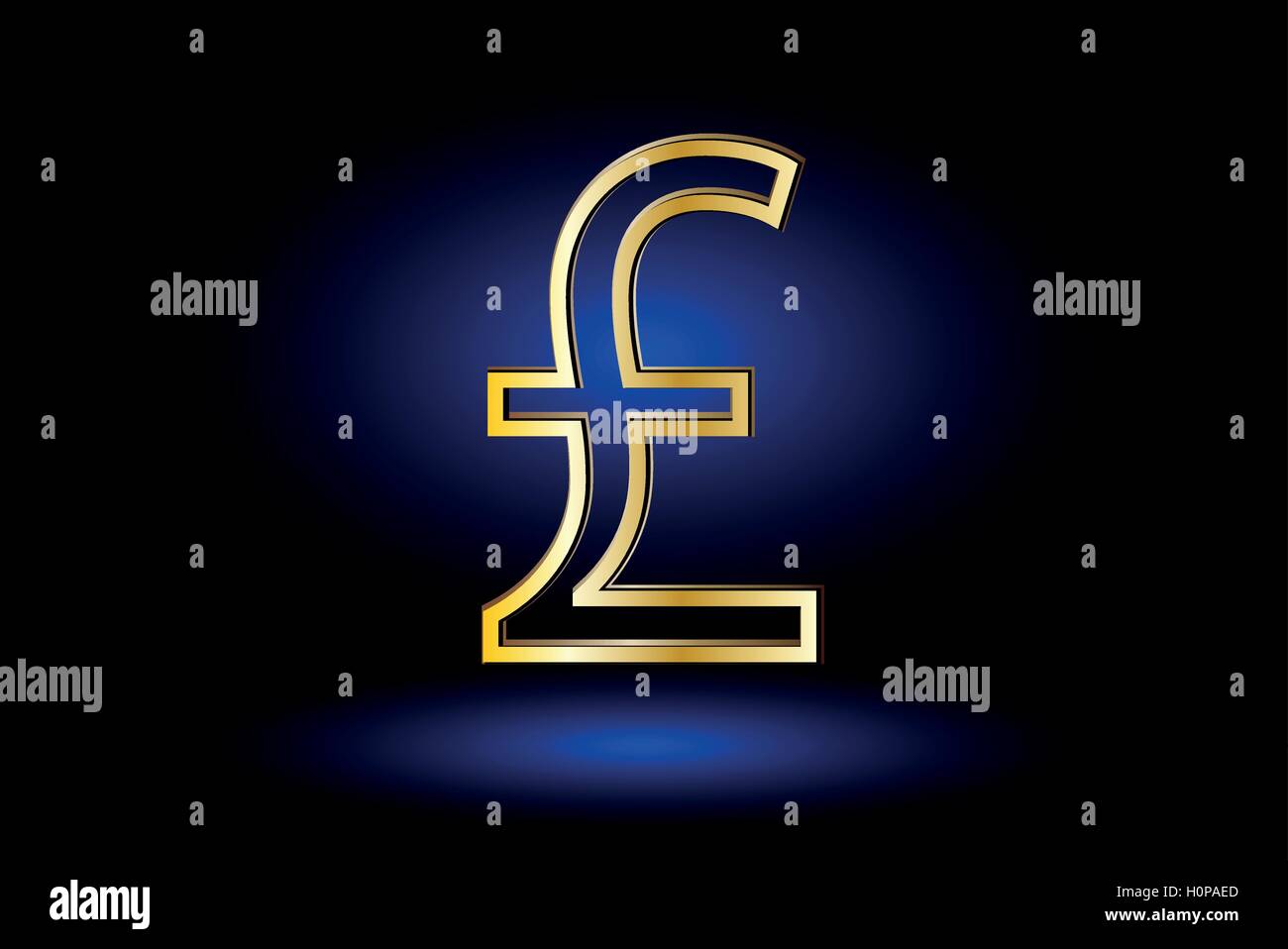 Pound symbol, Pound symbol icon on blue background Stock Vector Image ...