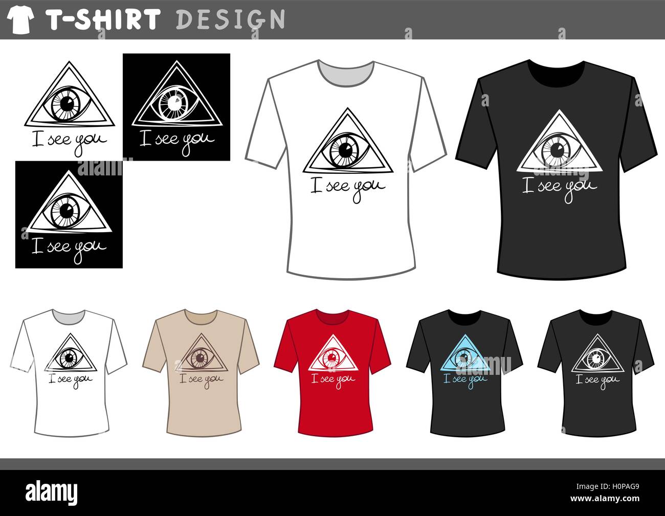 t shirt design with eye Stock Vector Image & Art - Alamy