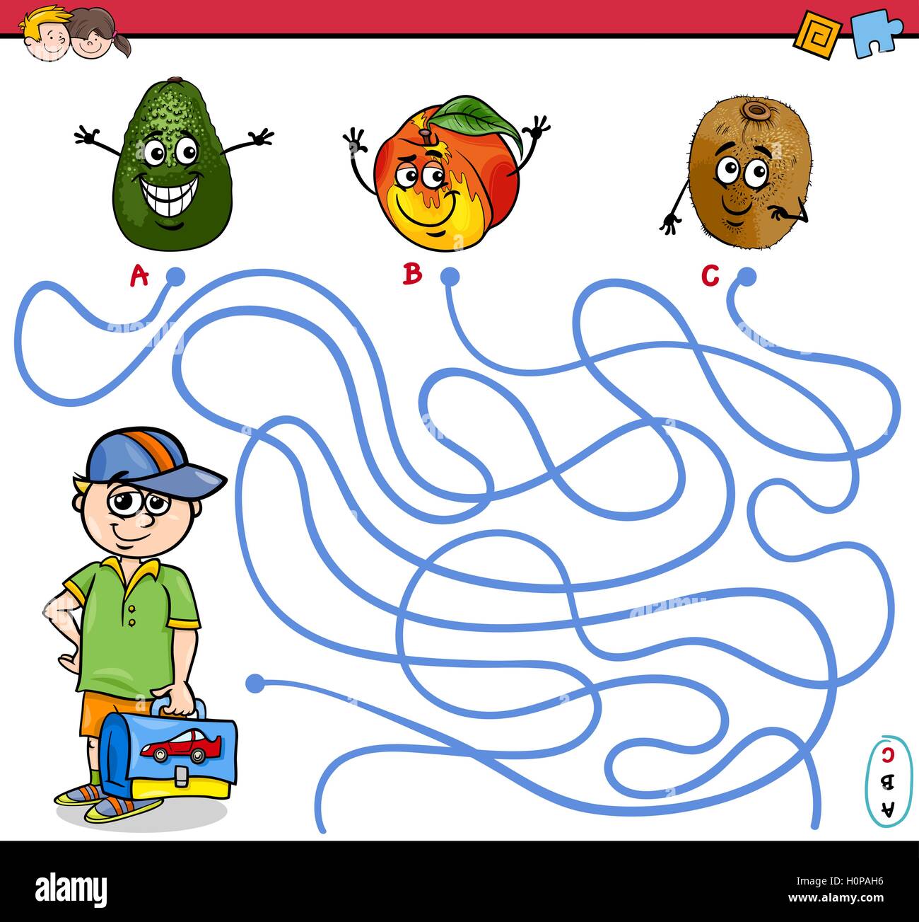 path maze activity for children Stock Vector Image & Art - Alamy