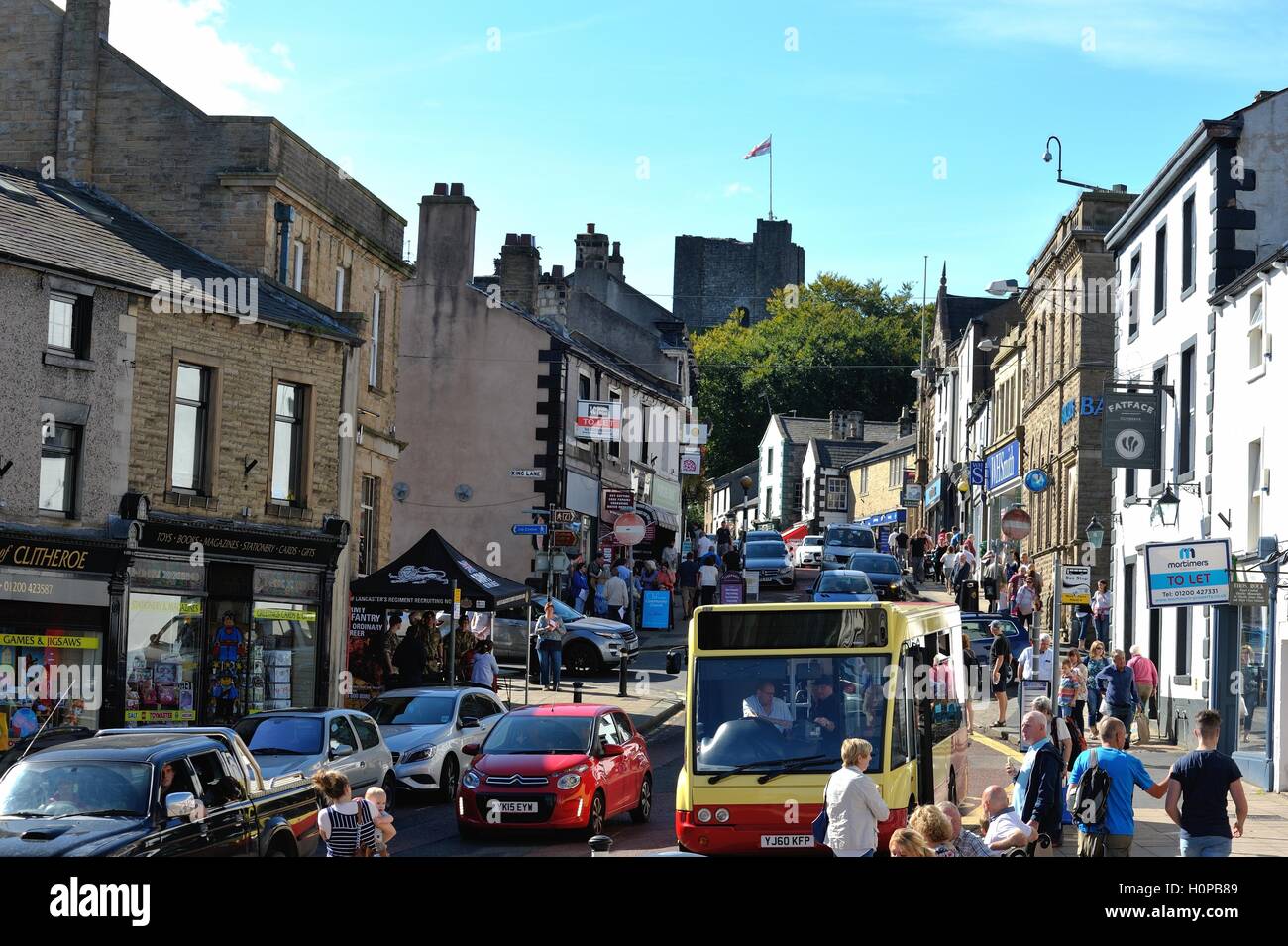 Clitheroe town center Stock Photo - Alamy