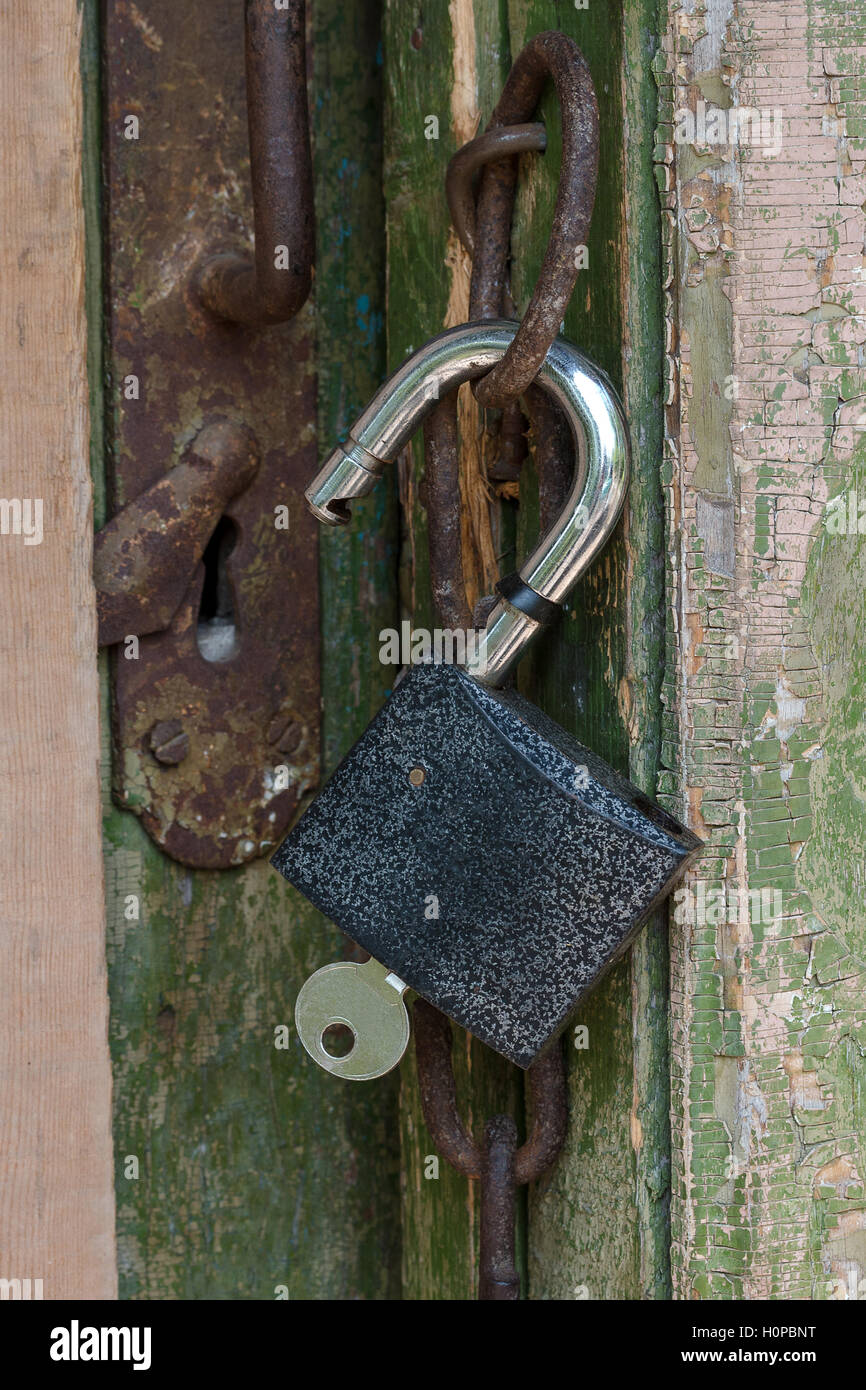 Hanging lock hi-res stock photography and images - Alamy