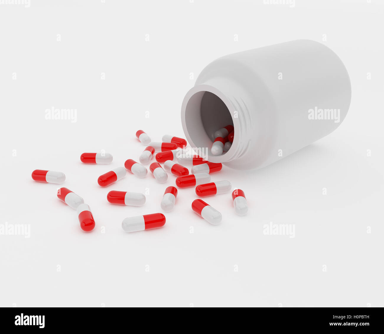 A lot tablets on the white background. 3d work Stock Photo - Alamy