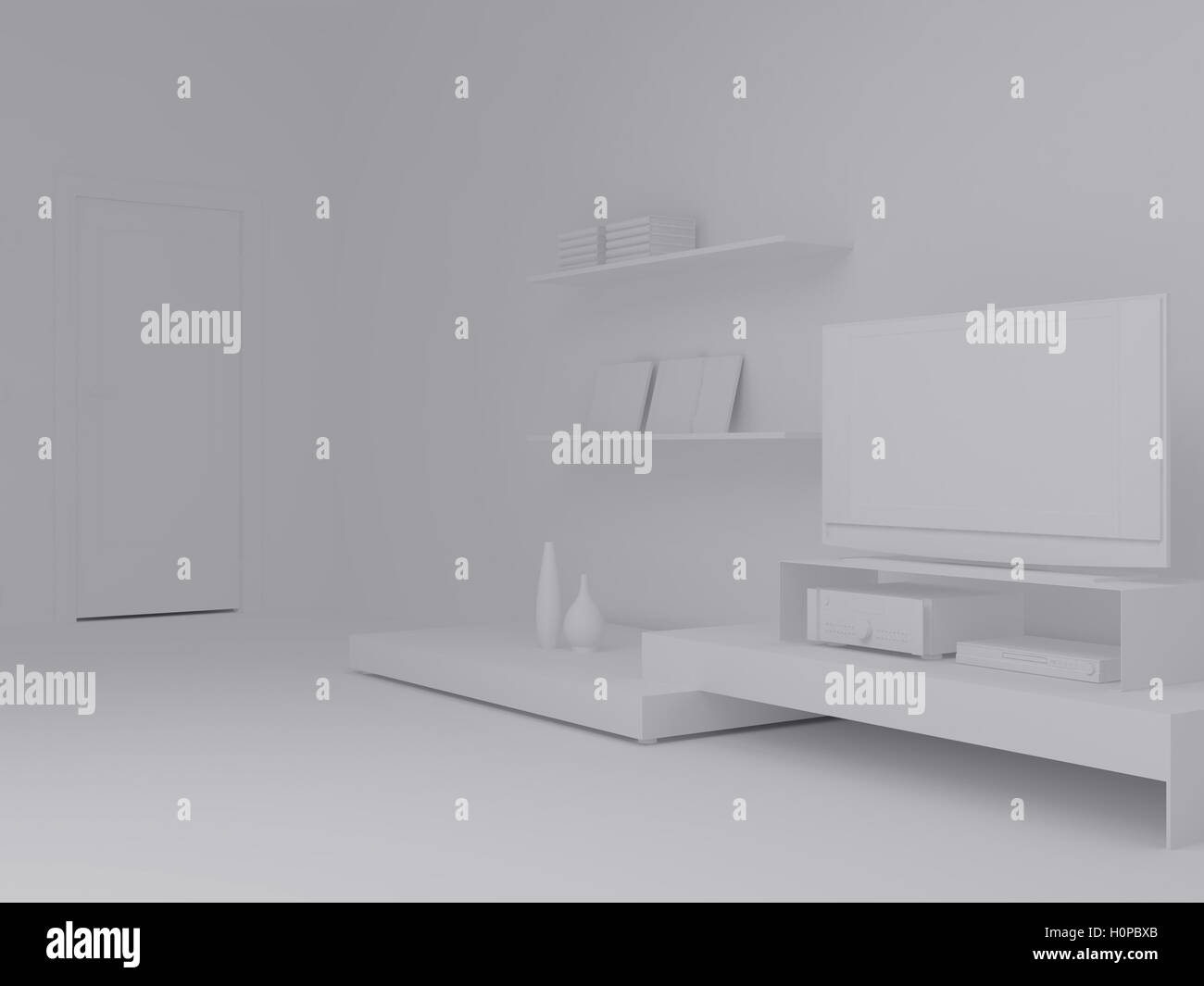 High resolution image interior. 3d illustration modern interior. Living ...