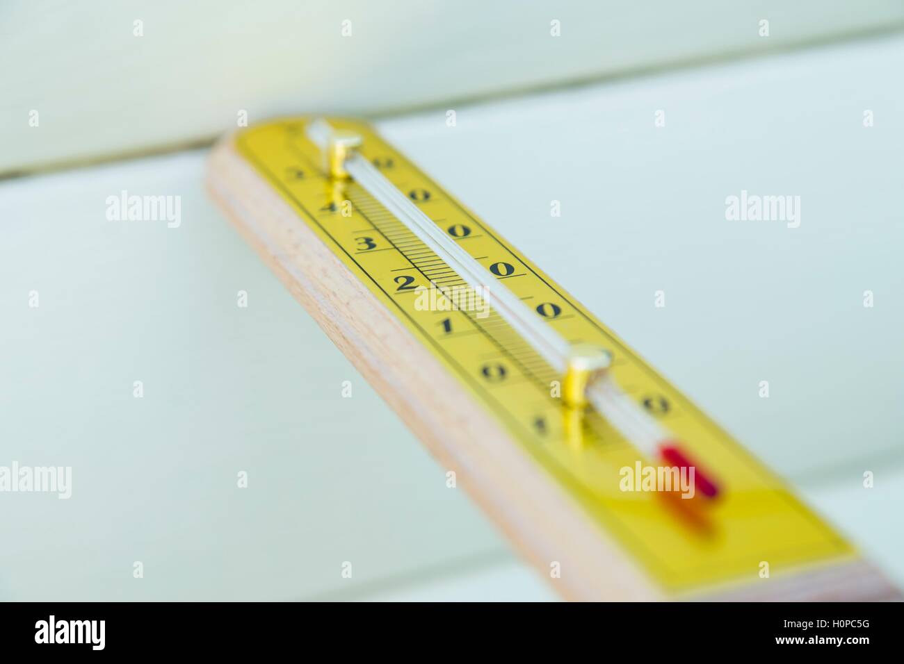 Closeup thermometer showing temperature Stock Photo - Alamy