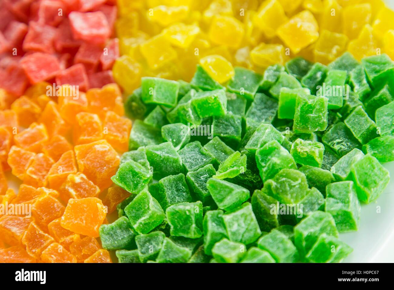 Sweet candied dried fruits Stock Photo - Alamy
