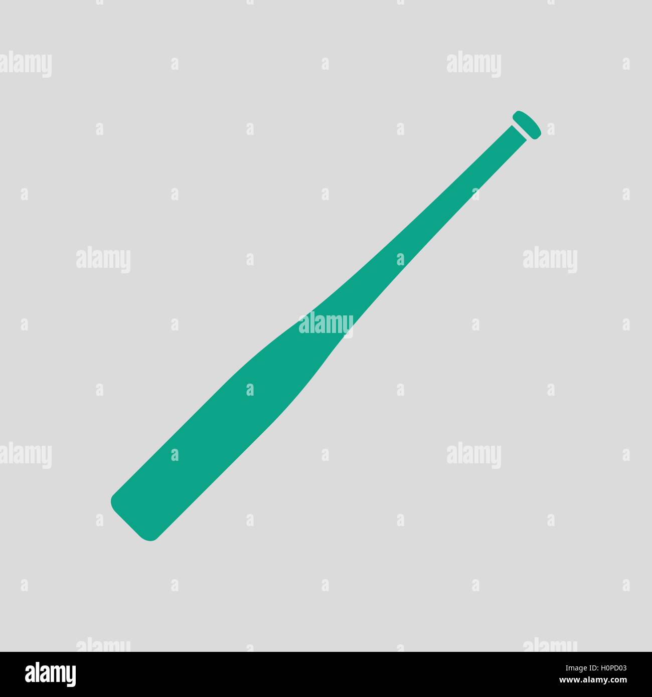 Baseball bat icon. Gray background with green. Vector illustration ...