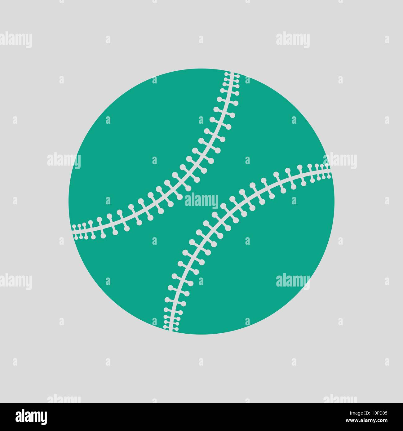 Baseball ball icon. Gray background with green. Vector illustration ...