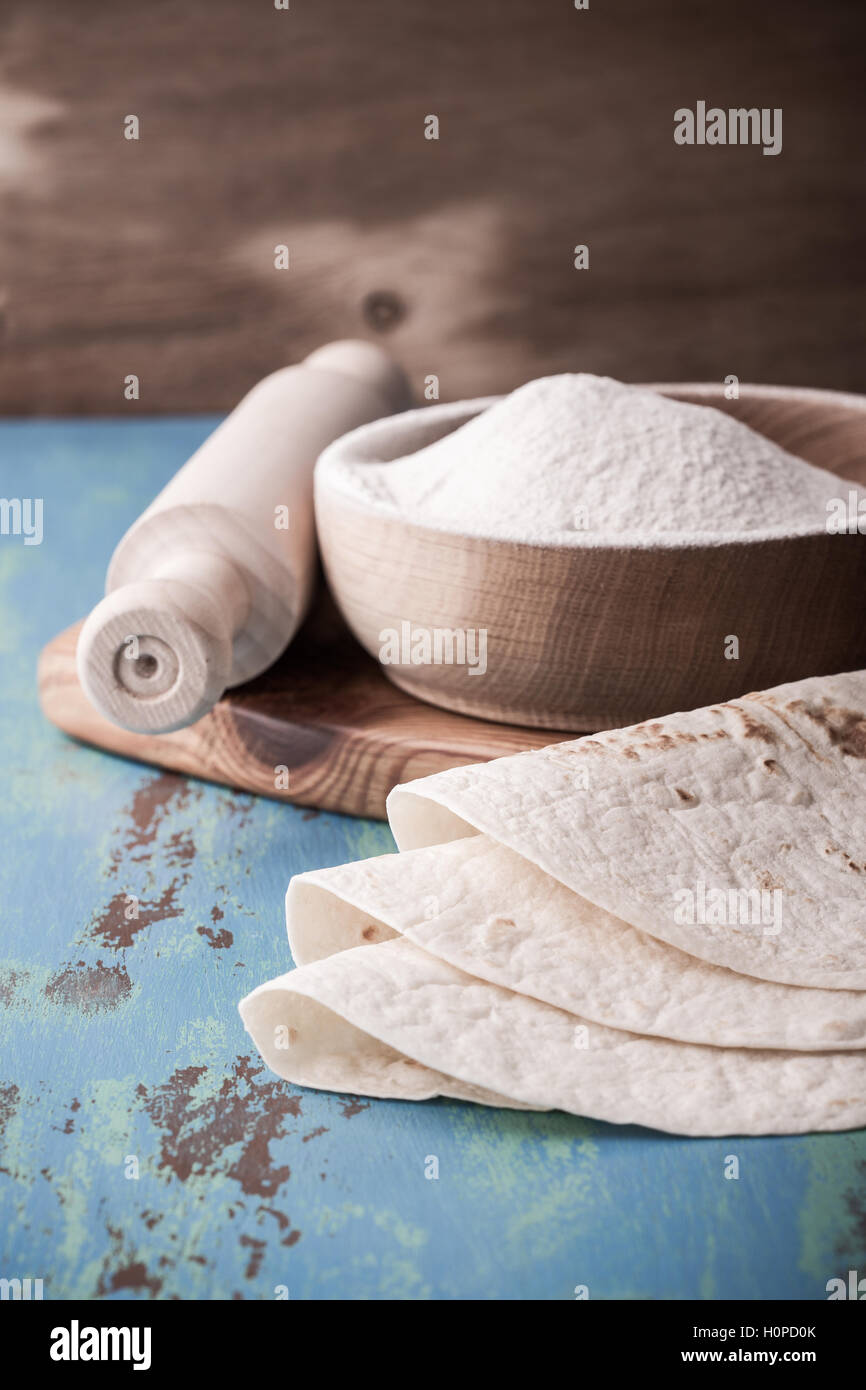 Traditional mexican wheat tortillas hi-res stock photography and images ...