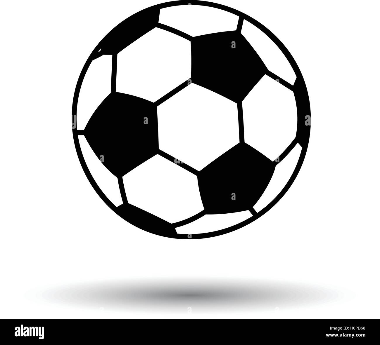 Soccer ball icon. White background with shadow design. Vector ...