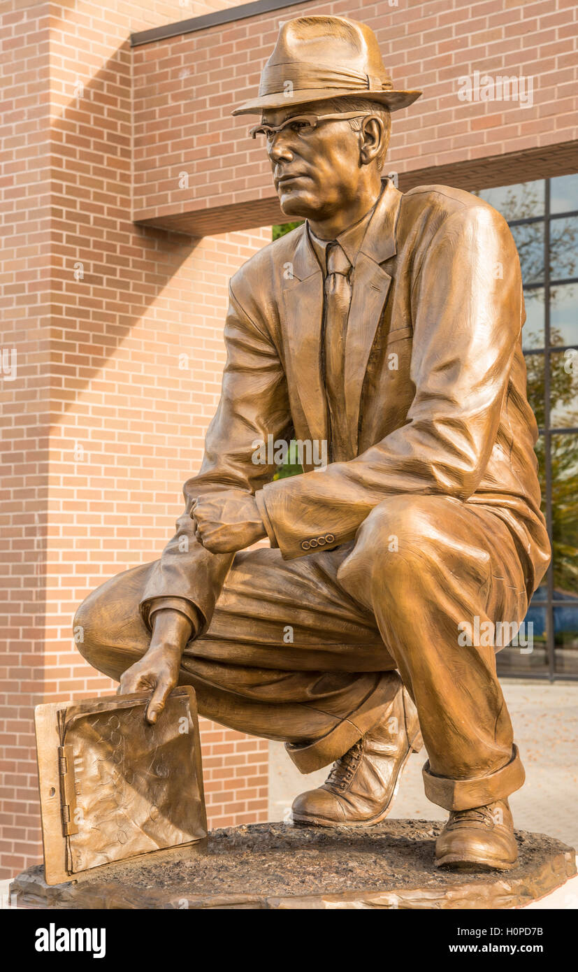Boise State Football, Bronze Statue of former football coach Lyle Smith ...