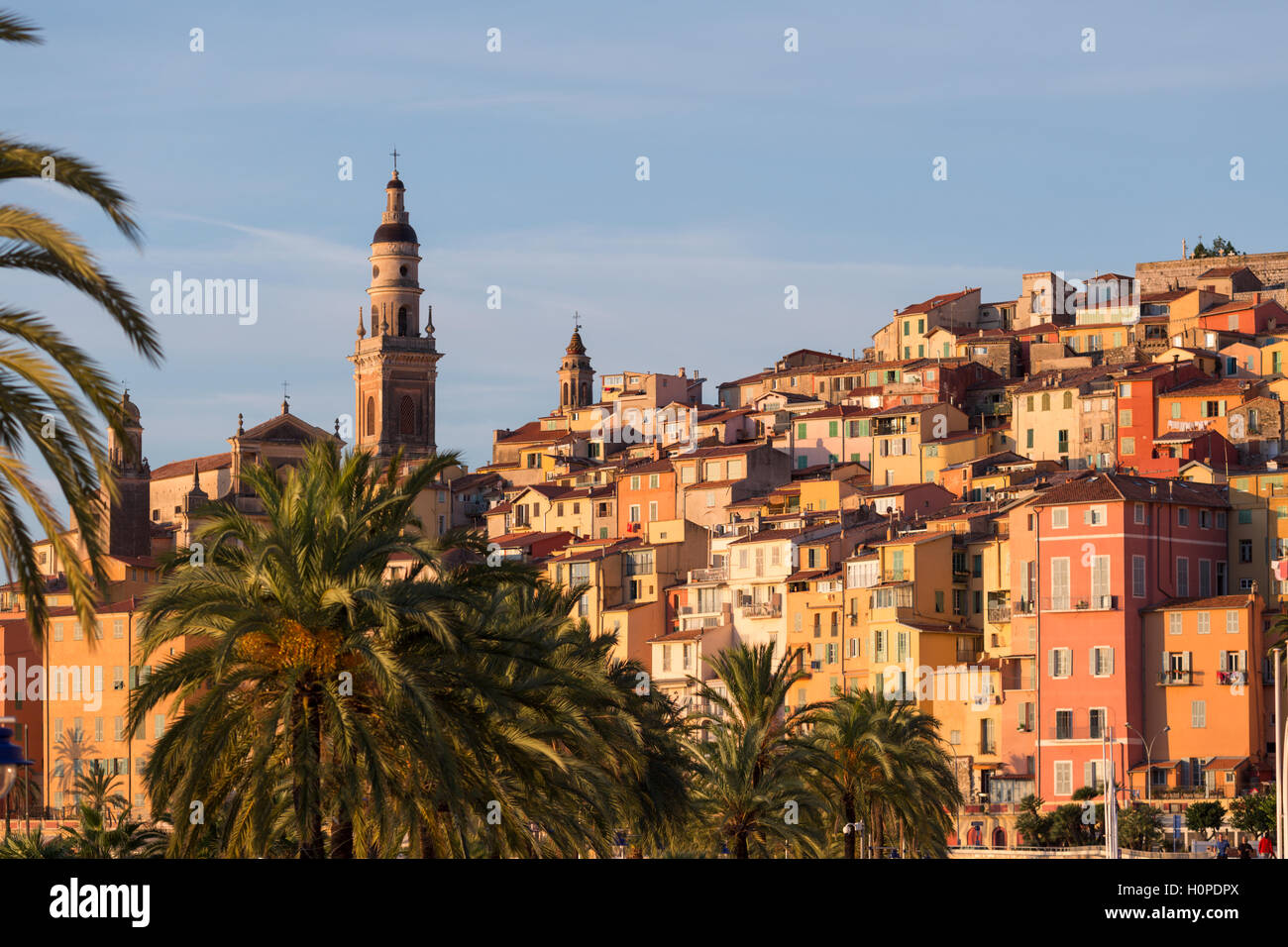 Menton, Alpes-Maritimes, France at sunrise Stock Photo - Alamy