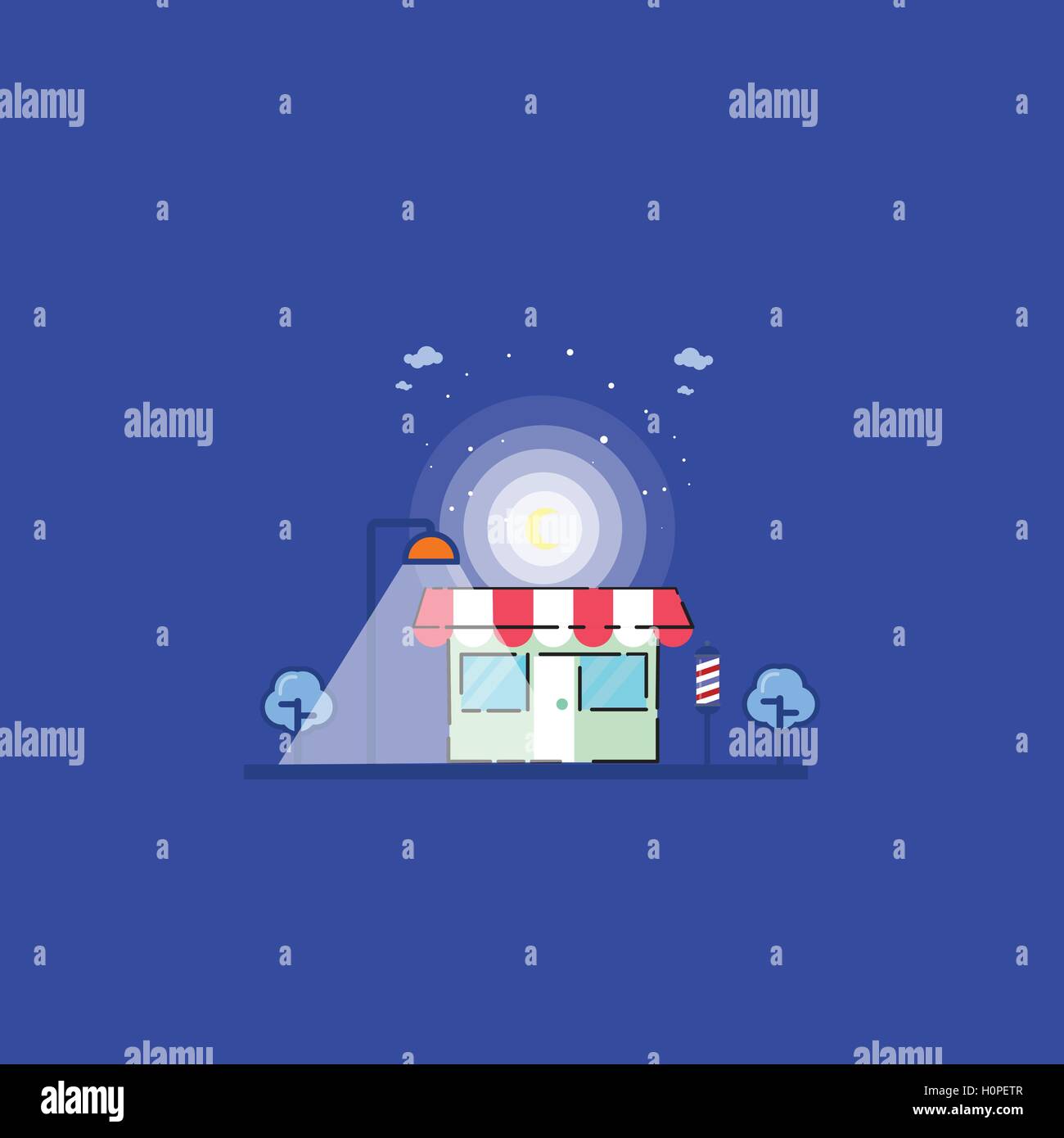 Store at the night landscape vector Stock Vector Image & Art - Alamy