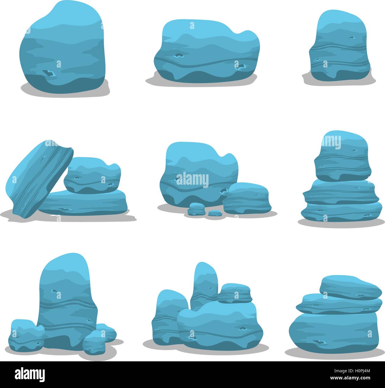 Rock and stone set element vector Stock Vector Image & Art - Alamy
