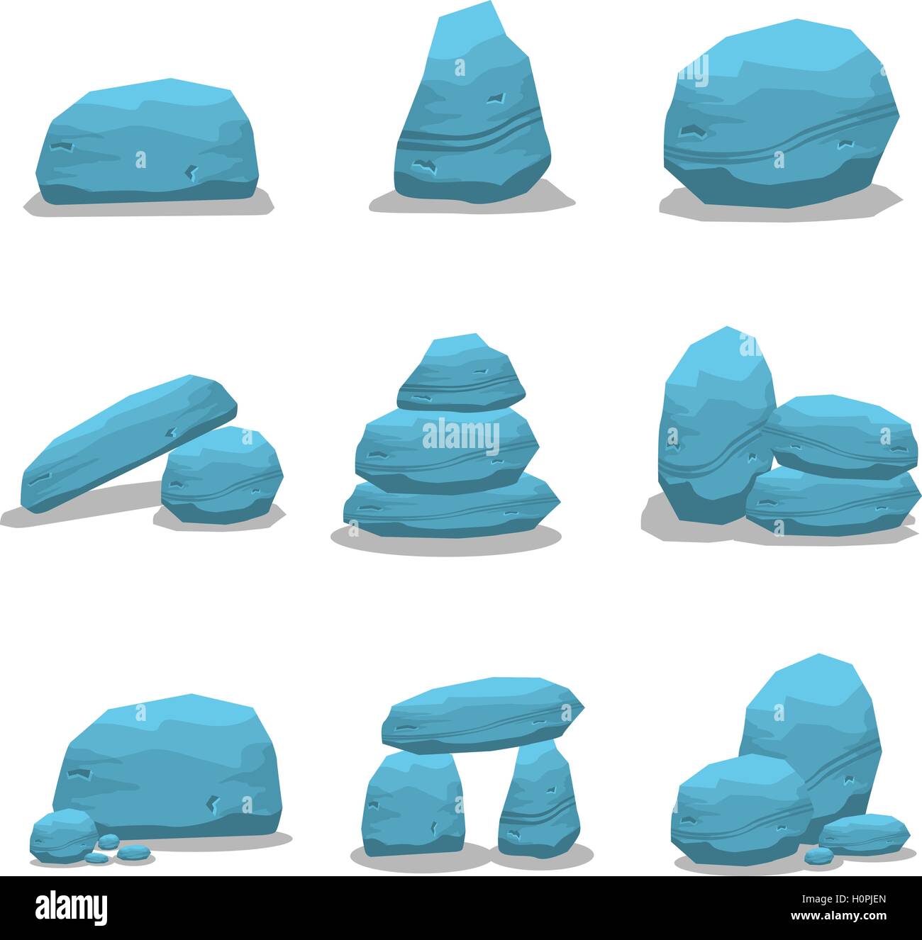 Rock set vector art element Stock Vector Image & Art - Alamy