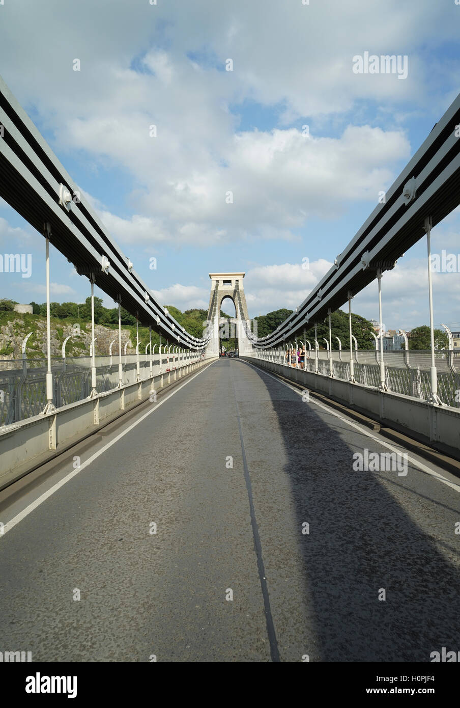 Drivers Eye View of the Clifton Suspension Bridge -1 Stock Photo - Alamy