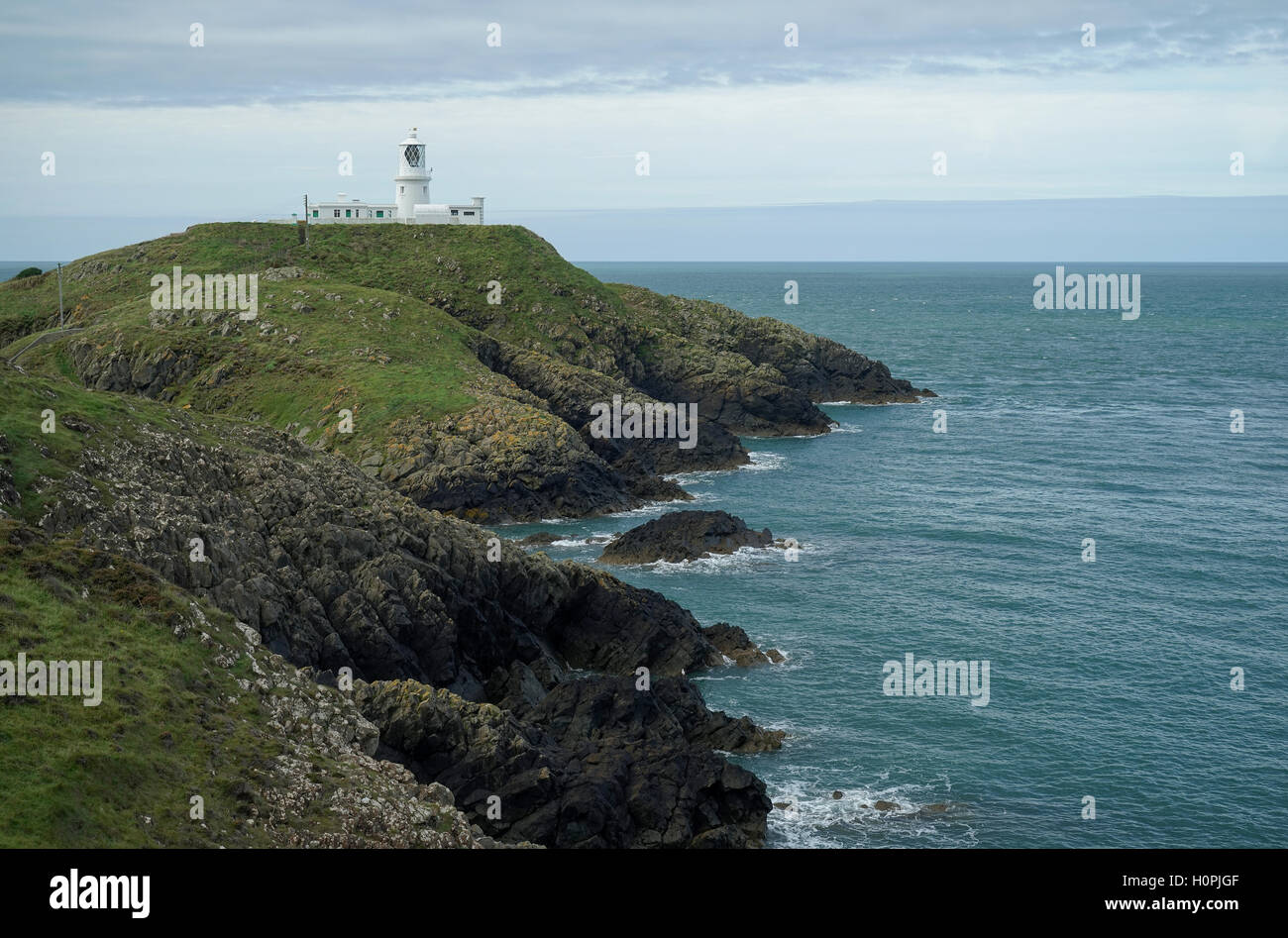 Strumble Head Lighthouse, Pembrokeshire, Wales -1 Stock Photo - Alamy