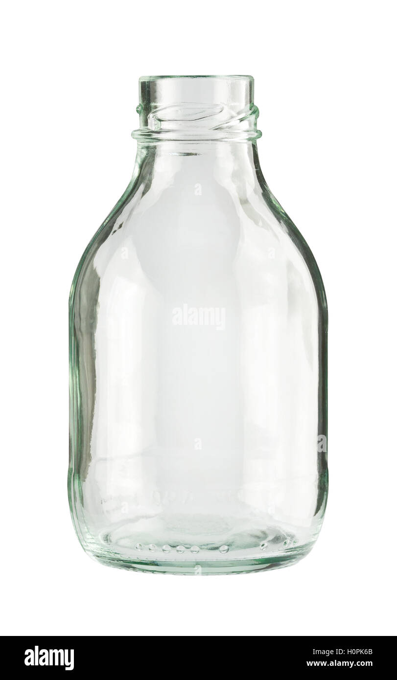 Empty colorless glass bottle, isolated Stock Photo - Alamy