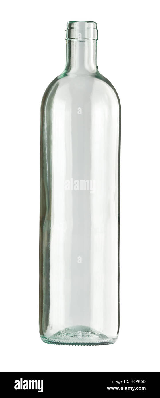 Empty colorless glass bottle, isolated Stock Photo - Alamy