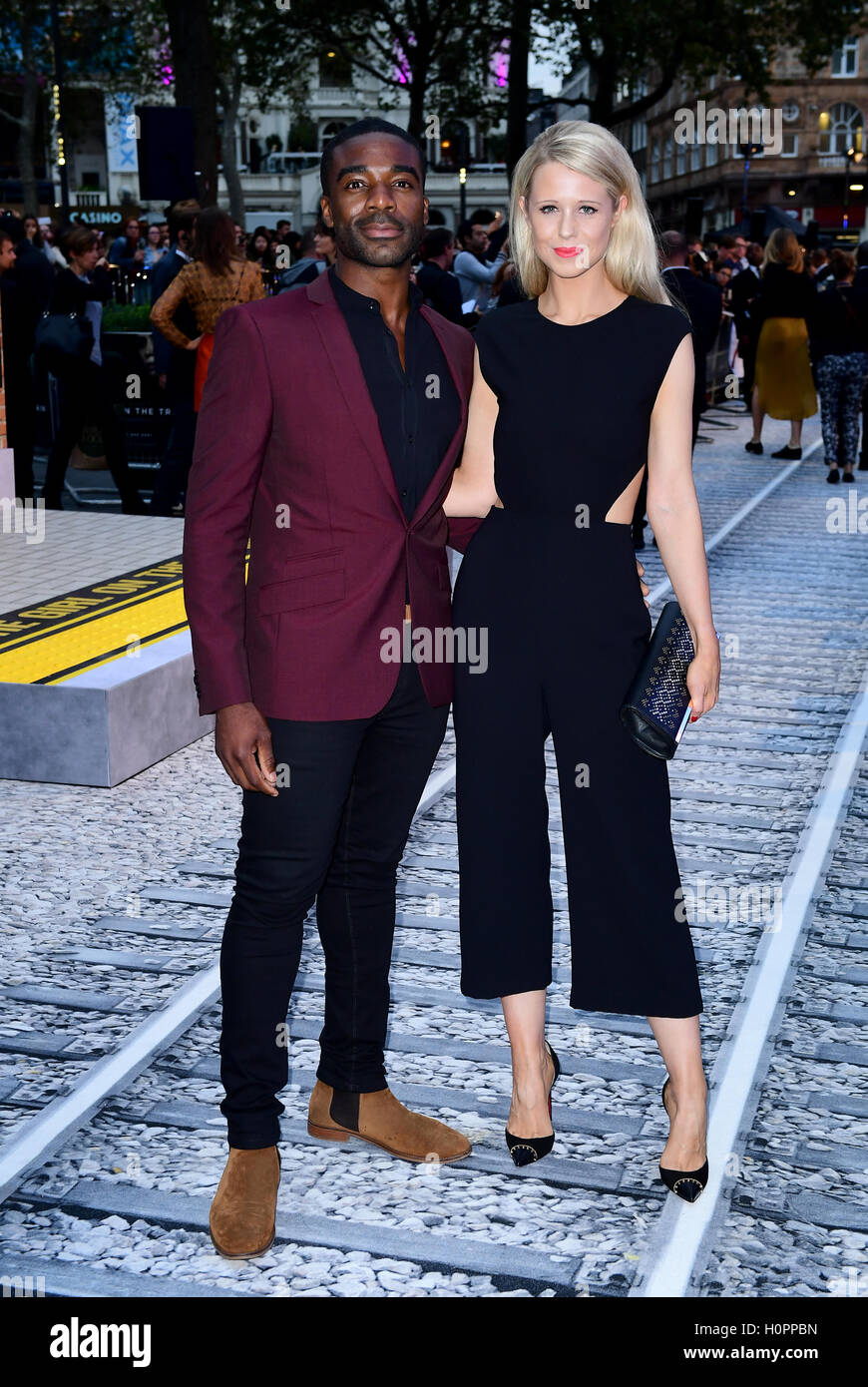 Ore Oduba and Portia Oduba attending the world premiere of The Girl On ...