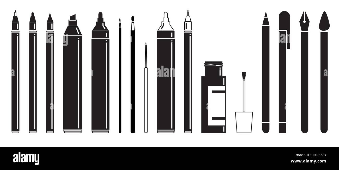 Black pen outline hi-res stock photography and images - Alamy