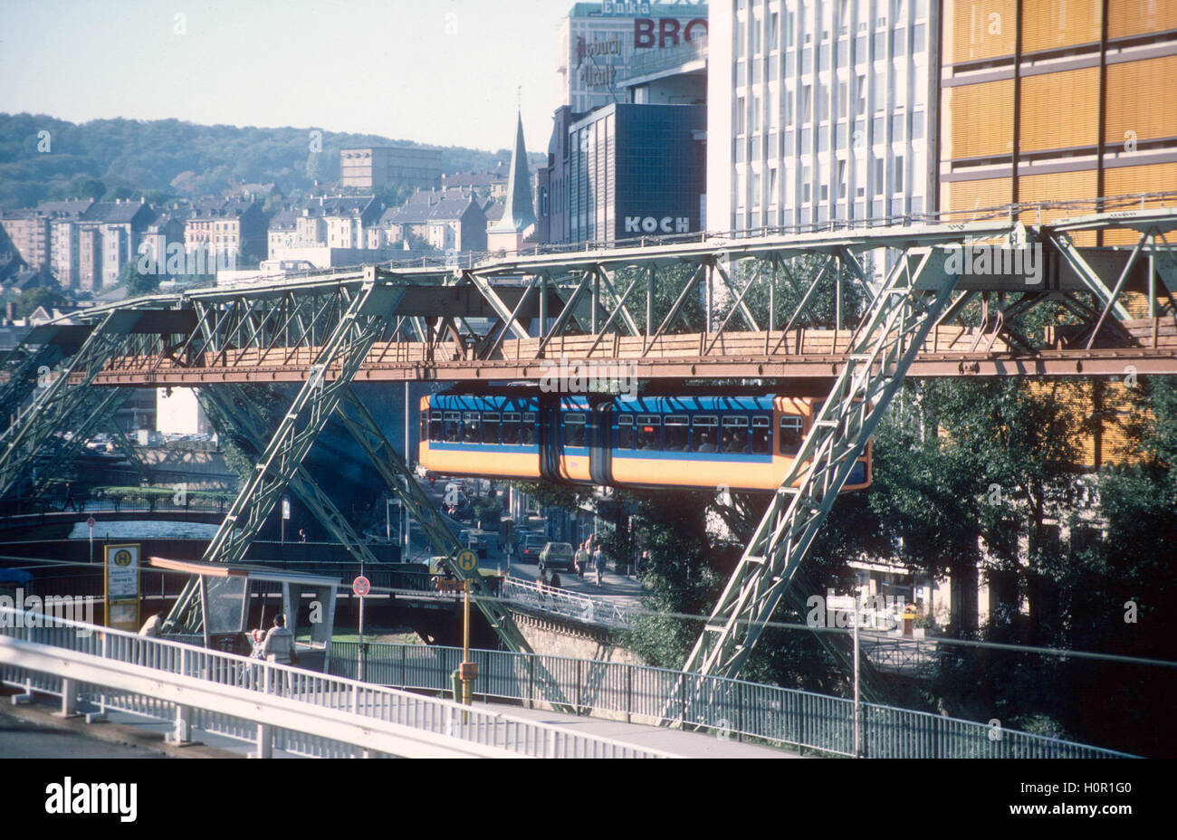 WUPPERTAL The Schwebebahn suspended monorail has been in traffic since ...