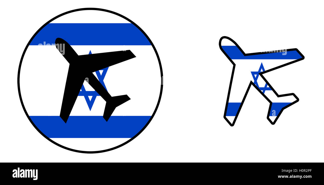 Nation flag - Airplane isolated on white - Israel Stock Photo - Alamy