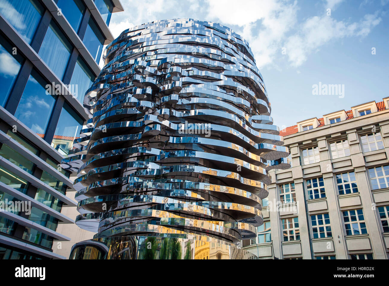 Metal sculpture by the artist david cerny hi-res stock photography and ...