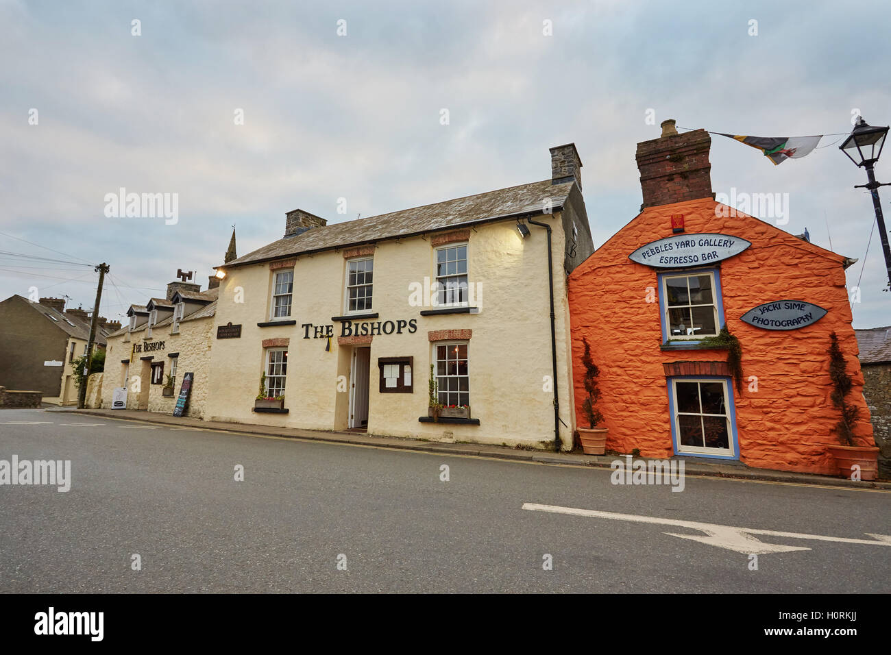 The Bishops pub on Nun street in the welsh coastal city of St Davids ...