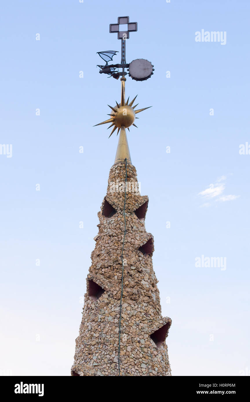 BARCELONA, SPAIN - SEPTEMBER 20, 2014: Design of the roof of Palace ...