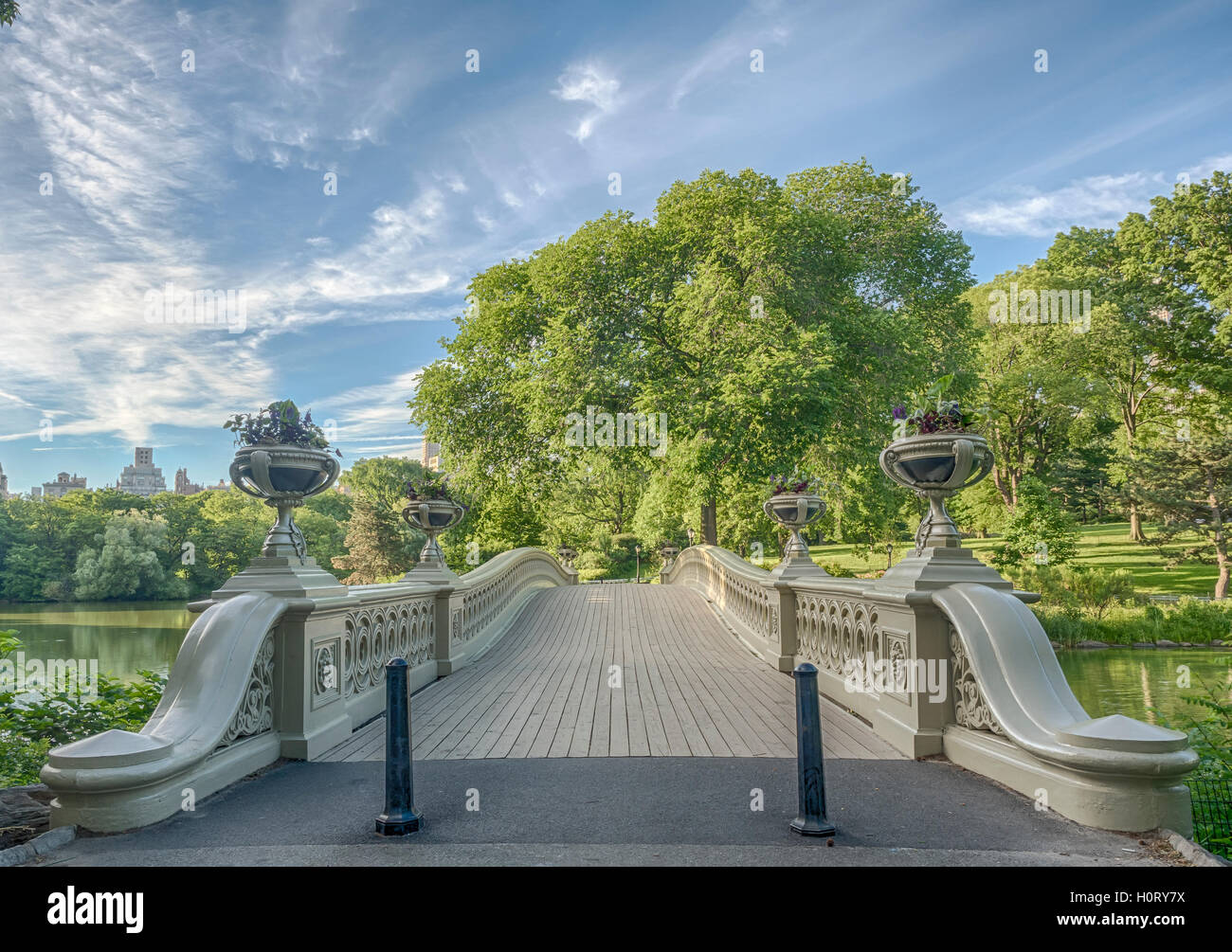 The Bow Bridge is a cast iron bridge located in Central Park, New York ...