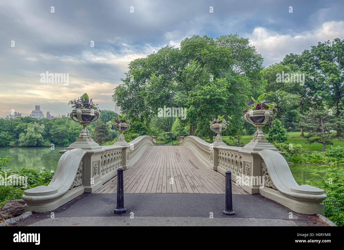 The Bow Bridge is a cast iron bridge located in Central Park, New York ...