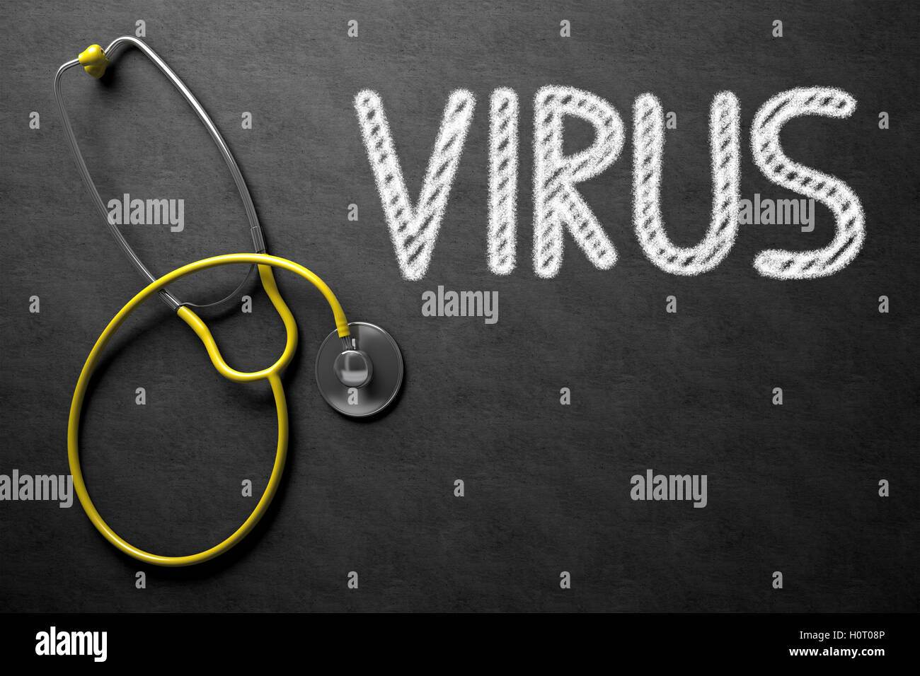 Virus Handwritten on Chalkboard. 3D Illustration Stock Photo - Alamy