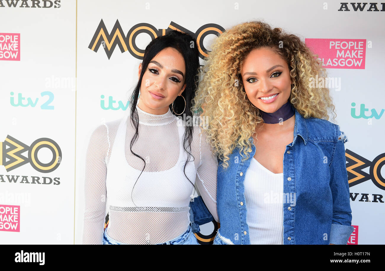 Annie Ashcroft and Frankee Connolly from M.O. at the Mobo Awards 2016 ...