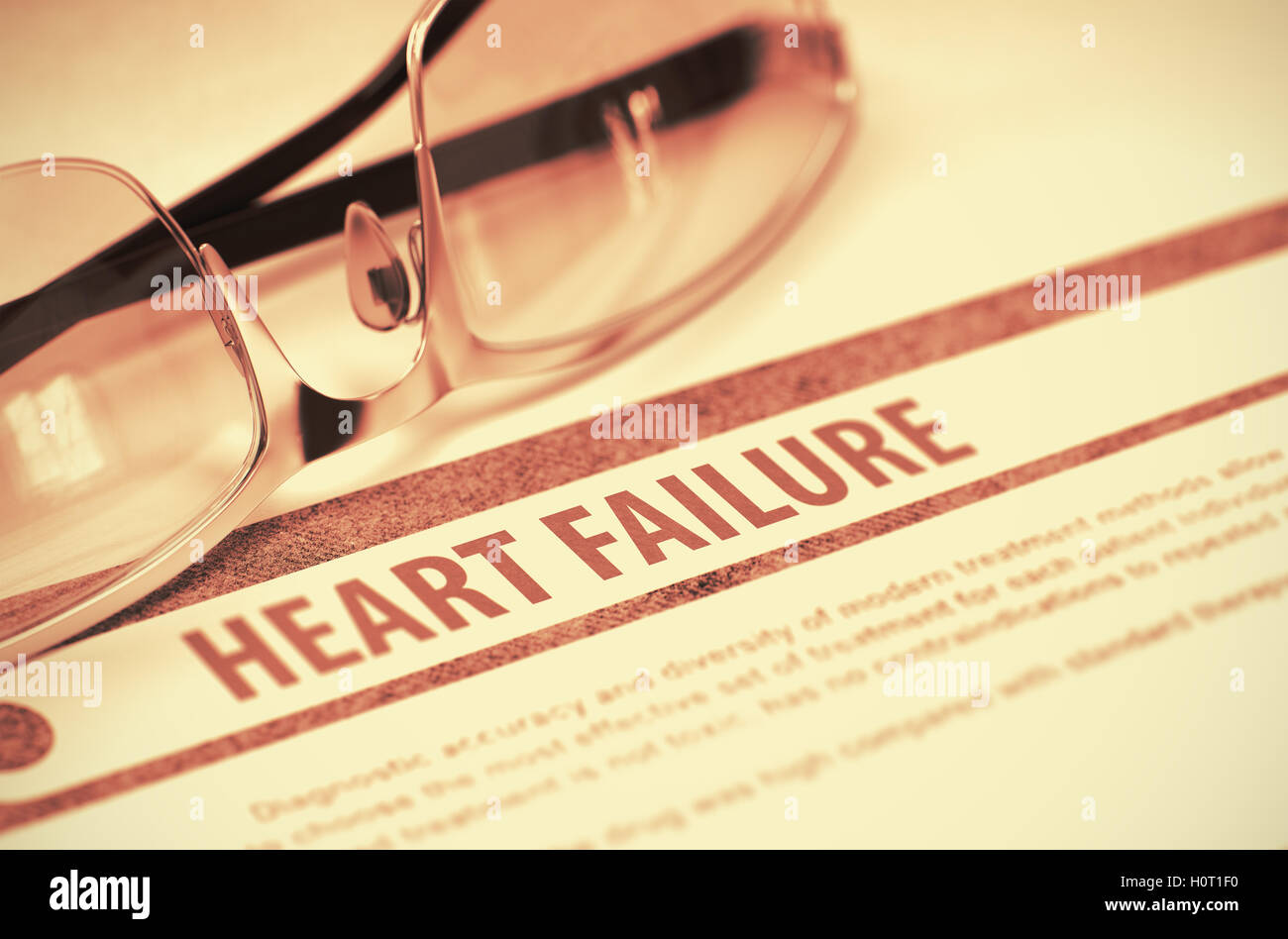 Diagnosis - Heart Failure. Medical Concept. 3D Illustration Stock Photo ...