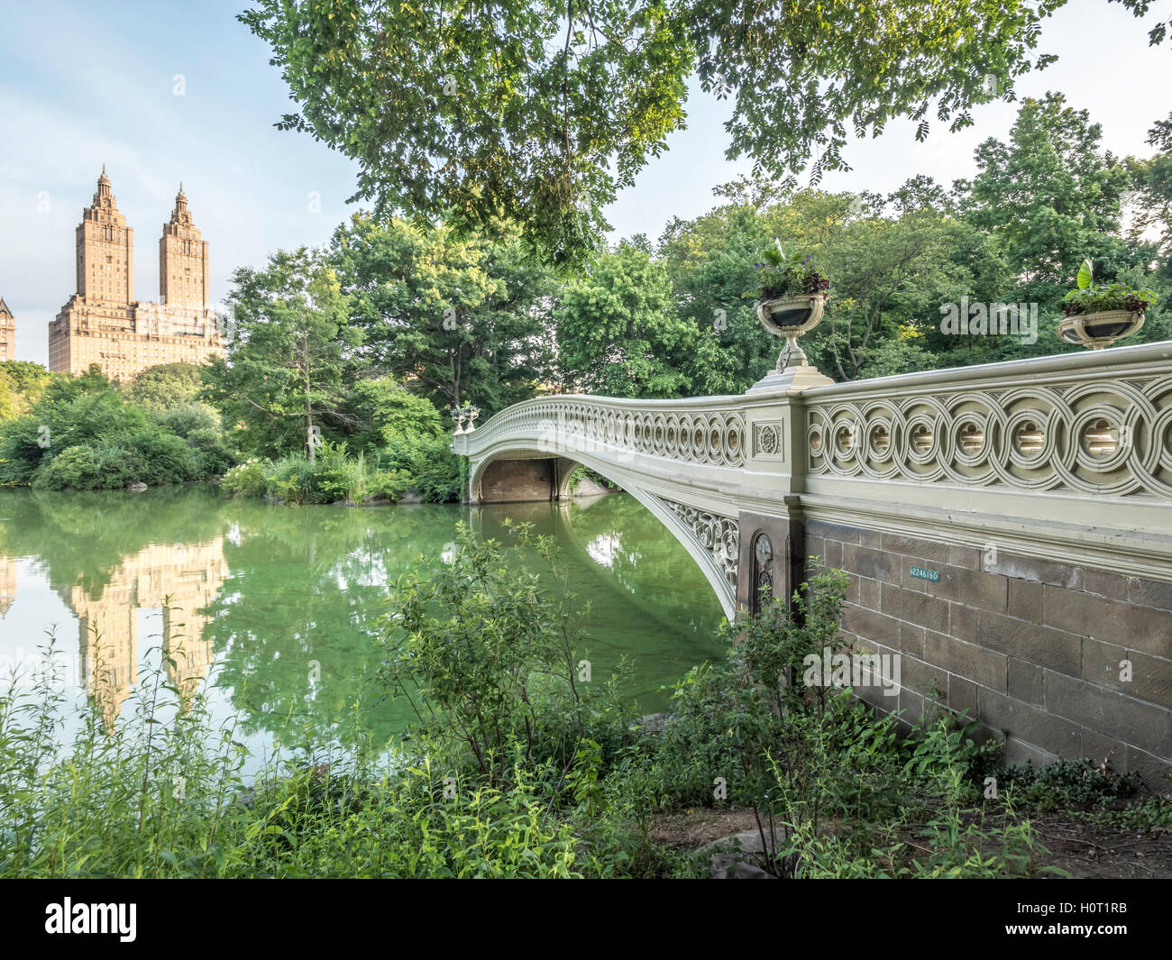 The Bow Bridge is a cast iron bridge located in Central Park, New York ...