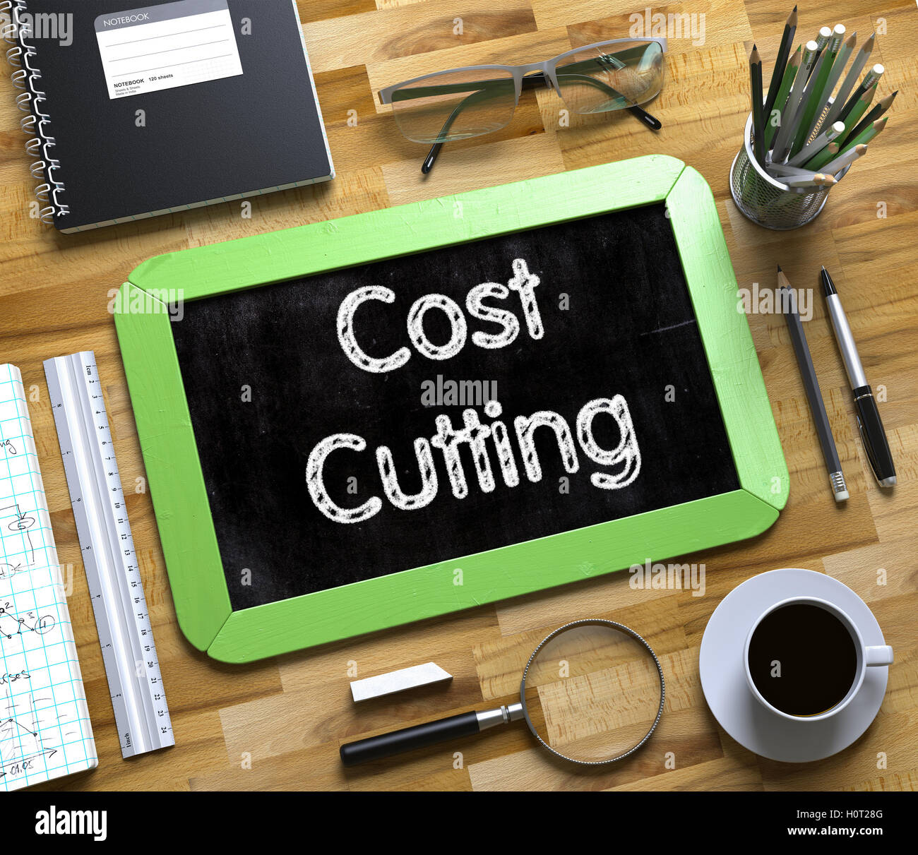 Cost Cutting Handwritten on Small Chalkboard. 3D Stock Photo - Alamy