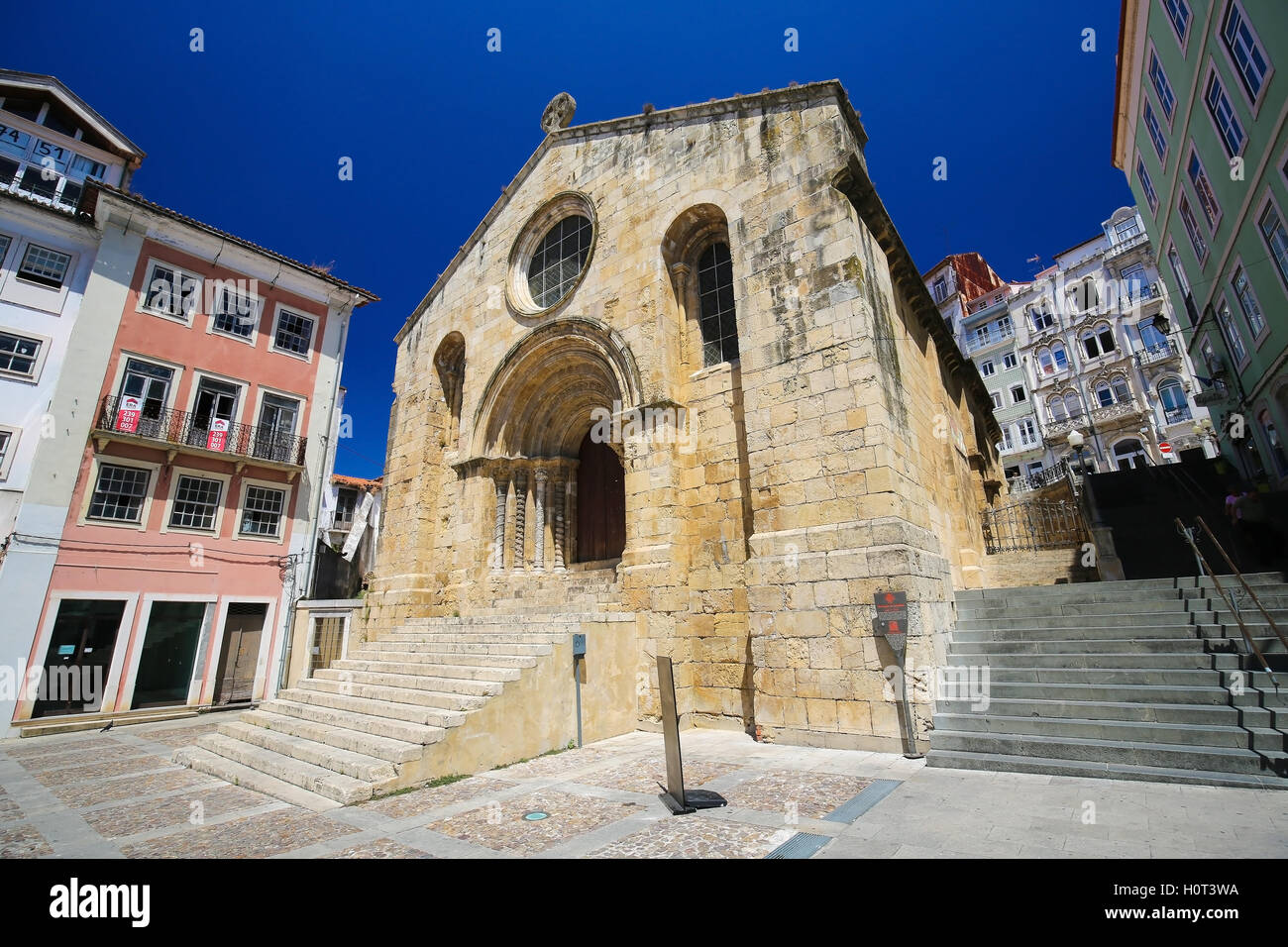 Medieval Church of Santiago in Coimbra, Centro region, Portugal Stock ...